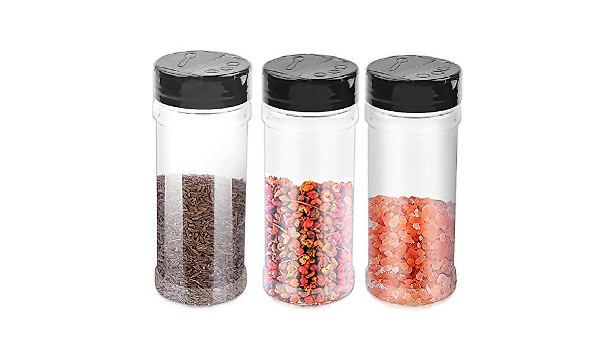 12 Pack Plastic Spice Containers - Perfect for Home & Commercial