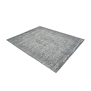 Handmade Modern Contemporary Gray Area Rug 8 x 10