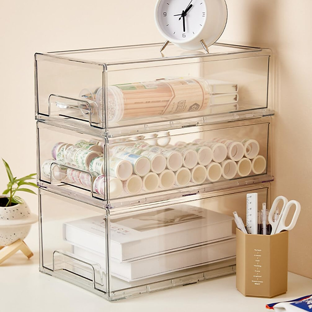 Didiseaon Plastic Drawers Plastic Storage s Desktop Organizer Desktop Storage Organizer Table Organizer Desktop Makeup Organizer Storage Box Cupboard Superimposed The Pet