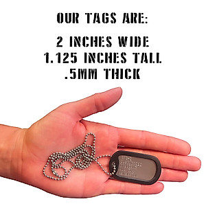 Canada Flag Military Dog Tag Necklace, Custom Printed & Personalized