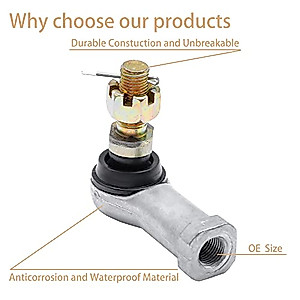 Tie Rod End Kit, Two Sets Ball Joint, Compatible With 1997-2017 Honda Foreman 400/450 / 500 | 2001-2017 Honda Foreman Rubicon 500 ATV Accessories