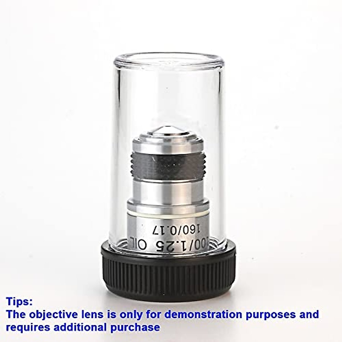 RADHAX Microscope Kit 4pcs Microscope Objective Lenses Lens Protective Case with Thread Microscope Lens Adapters