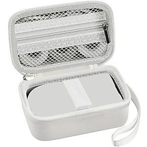 ANKHOH Label Makers Case Compatible with Label Maker Machine and Taps, Mini Sticker Maker Labeling Printer Storage Organizer Holder Fits for USB Cable and Accessories-Box Only, White