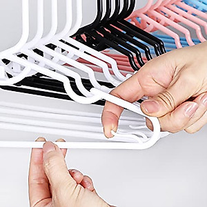 trusir Kids Hangers 60 Pack - 11.5 Inch Toddler Hangers for Closet - Infant for Closet Baby Clothes - White Hangers for Closet - Ideal for Kids Standard Use (White,60Pack)