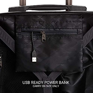 SwissGear 7272 Energie Hardside Luggage Carry-On Luggage With Spinner Wheels & TSA Lock, Black, 19”