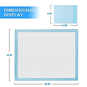 Baby Disposable Changing Pad, 100 Count Thicken and High Absorb Incontinence Changing Pad with Breathable, Waterproof, Soft Non-Woven Fabric, Underpad 13X18 inch- Extra Thick