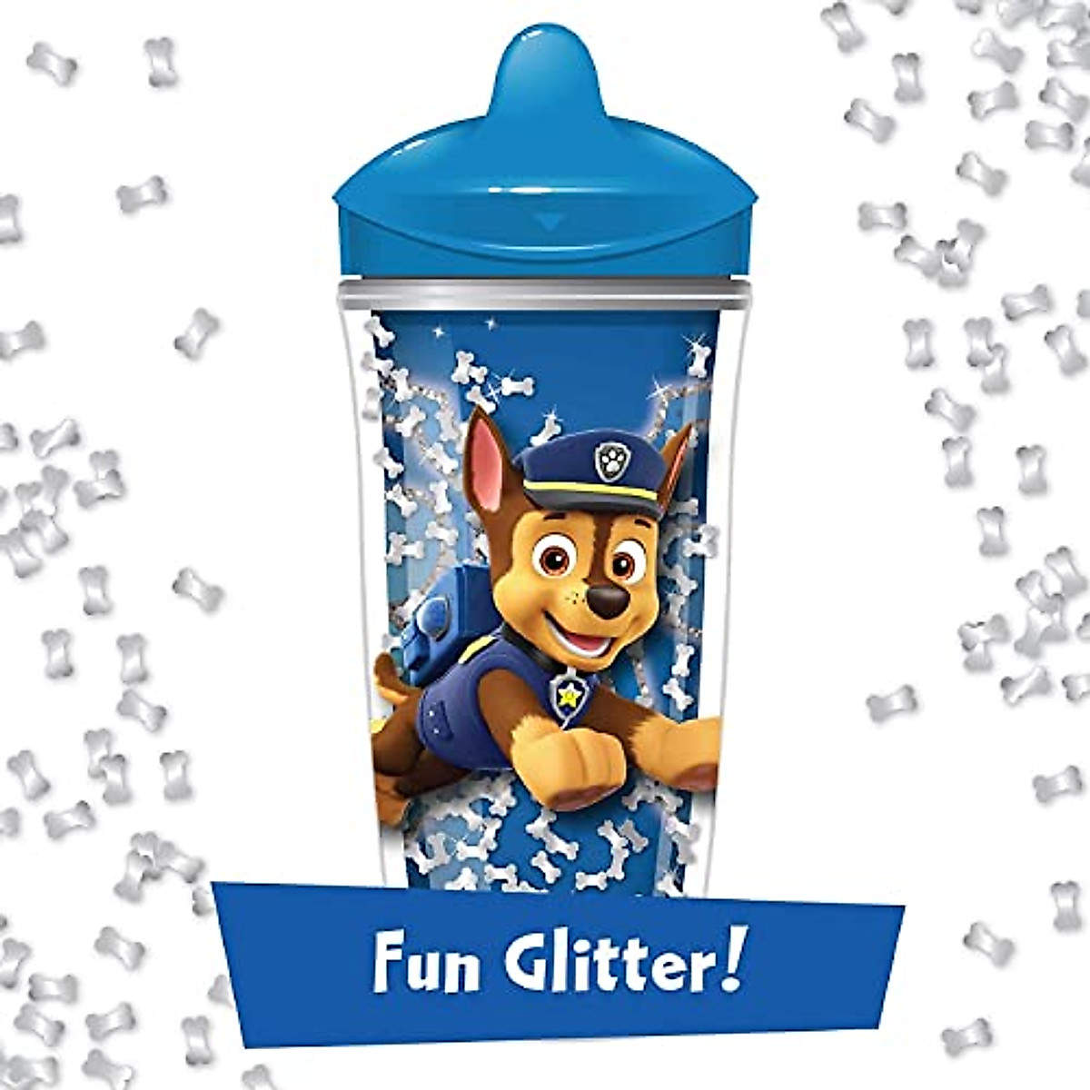 Playtex Sispsters - Stage 3 Paw Patrol Glitter Spout Cup, Spill-Proof, Leak-Proof, Break-Proof - 9 Ounce