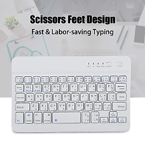Thai Language Ultra Slim Bluetooth Keyboard Suitable for Android/iOS/Windows Systems.