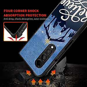 YiXinBB Compatible with Samsung Galaxy Z Fold 3 5G Case,Christmas Winter Believe Jesus for Women Men Boy Girl Fan Gift,Pattern Design Soft TPU Thin Shockproof Bumper Protective Cover Case