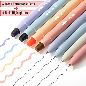 Mr. Pen- Bible Highlighters and Pens, 8 Pack, Pastel Barrel, Gel Highlighters, Gel Highlighter No Bleed Through, Bible Highlighters No Bleed, Bible Journaling Kit, Gel Pens and Highlighters