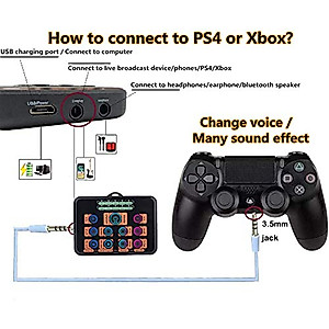 Voice Changer Gaming Headset with Mic for Xbox One,PC,PS4,Over-Ear Headphones with Volume Control LED Light Cool Style Stereo,Noise Reduction for Phone/PS4/Xbox/Switch/IPad/Computer/Kids