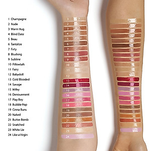 Ruby Kisses Lip Gloss Butter Bomb Gloss Non-Sticky Lip Gloss Vitamin E Natural Nude Lip Makeup - 7.8mL (0.26 US fl.oz) (Like A Virgin)