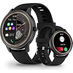 GAMSARO Smart Watch(Answer/Make Call), Fitness Tracker for Men Women Compatible with iPhone Android Phone,1.32 HD Full Touch Display Smartwatch with Heart Rate Monitor, Sleep and Step Tracking