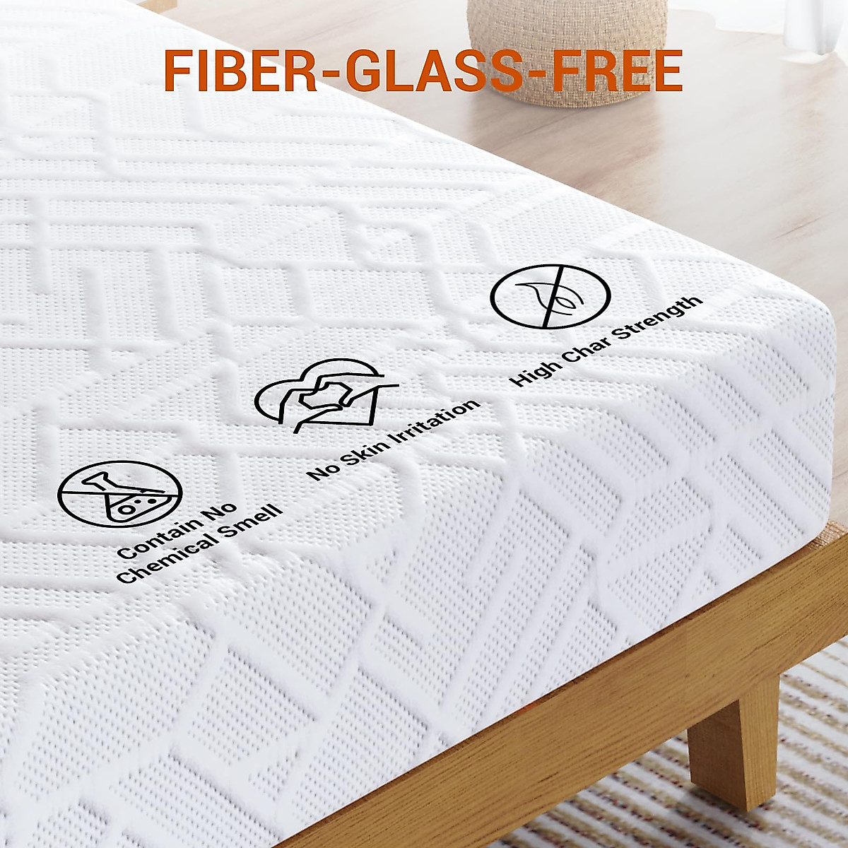 Wellos Queen Mattress, 12 Inch Memory Foam Mattress in a Box, with Removable and Washable Cover, Multi-Layer System for Pressure Relief, Cooling Gel for Deeper Sleep, Made in USA, White