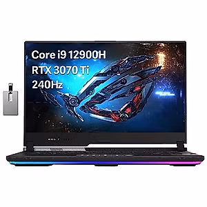 ASUS ROG Strix Scar 15 Gaming Laptop, 15.6” QHD 240Hz Display, Intel Core i9 12900H, 64GB DDR5, 2TB SSD, NVIDIA GeForce RTX 3070 Ti, Per-Key RGB Keyboard, Wi-Fi 6E, Black, Win 11, 32GB USB Card