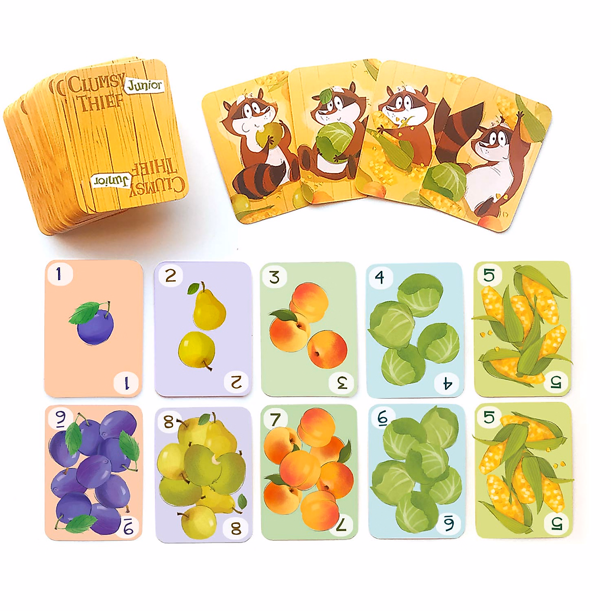 Melon Rind Clumsy Thief Junior Math Card Game, Adding to 10 Learning Game for Kids Ages 5-7+, Award-Winning Family Game for 2-4 Players, Educational Kids Game to Develop Math Skills with Confidence
