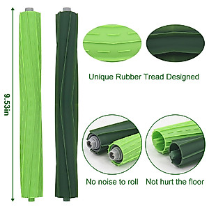 6 Pack S9 Replacement Brushes Parts for iRobot Roomba S9 (9150) S9+ S9 Plus (9550) S Series Wi-Fi Connected Robot Vacuum Cleaner, 3 Set Multi-Surface Rubber Brushes