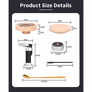 Cocktail Smoker Kit with Torch,whiskey smoker kit with Four Flavors Wood Smoked Chips，Bourbon Smoker Kit For Whiskey,Drink,Bourbon，Old Fashioned Smoker Kit For Men, Dad, Husband (Without Butane)