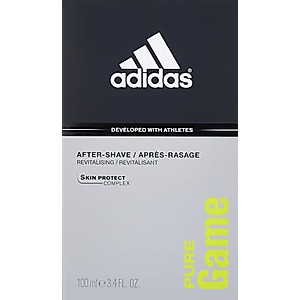 adidas Pure Game Men After Shave by adidas, 3.4 Fl Oz, Multi-color