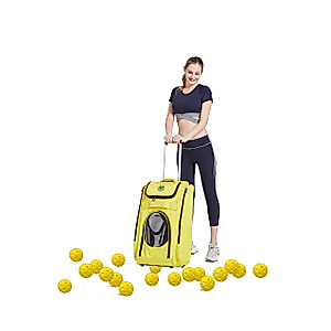 VIV Pickleball Tennis Bag: All-in-One Pickleball Bag, Hopper, and Feeder with Wheels. Store, Travel, Practice with Pickleball, Tennis, Baseball, Softball Gears. Pickleball Hopper, Tennis Ball Hopper