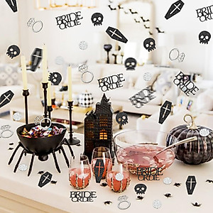 Fangleland 200pcs Bride Or Die Confetti Bachelorette Party Decorations for Women Girls, Rip Theme Bridal Shower Engagement Wedding Party Supplies Glitter Paper Confetti Decor