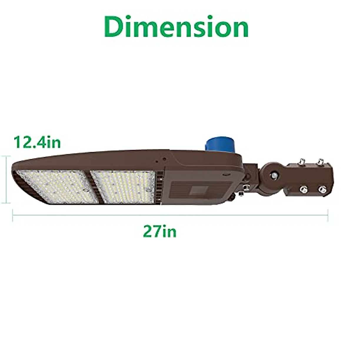 OSTEK 300W LED Parking Lot Lights with Dusk-to-Dawn Photocell Commercial Area Lighting Fixture 42000LM - Waterproof IP65 5000K LED Shoebox Light with Slip Fitter Mount 100-277V (300)