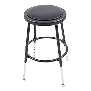 Stand Up Desk Store Stackable Adjustable-Height Classroom Office Workstation Stool (Black)