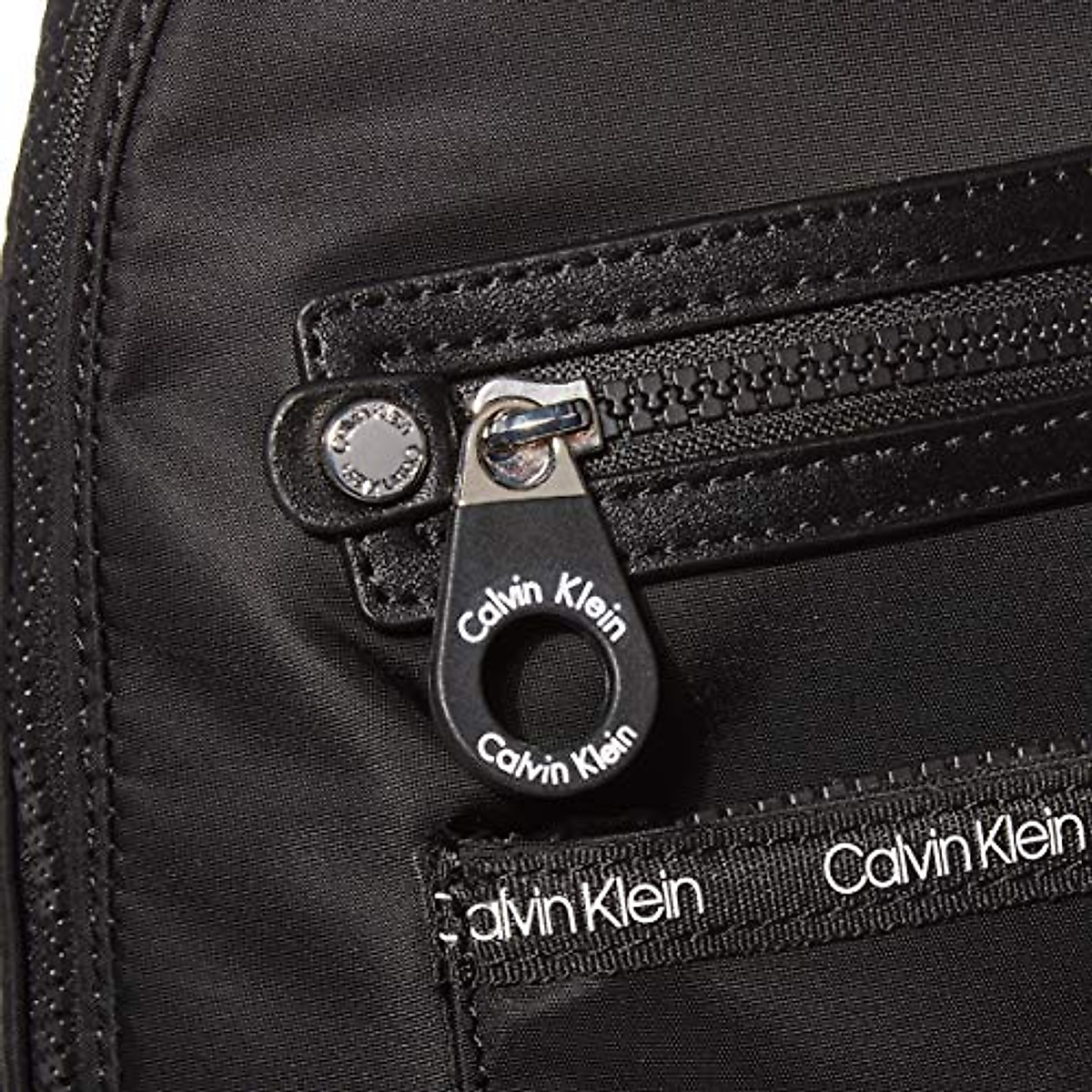 Calvin Klein Georgina Nylon Organizational Backpack, Black