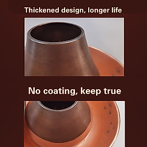 Chafing Dishes Old Beijing Copper Hot Pot,Old Style Full Copper Hot Pot, Charcoal Heating, Suitable for Family Dinner, Friends Gathering, Camping, New Year Gift (Color : Brass, Size : 36cm)