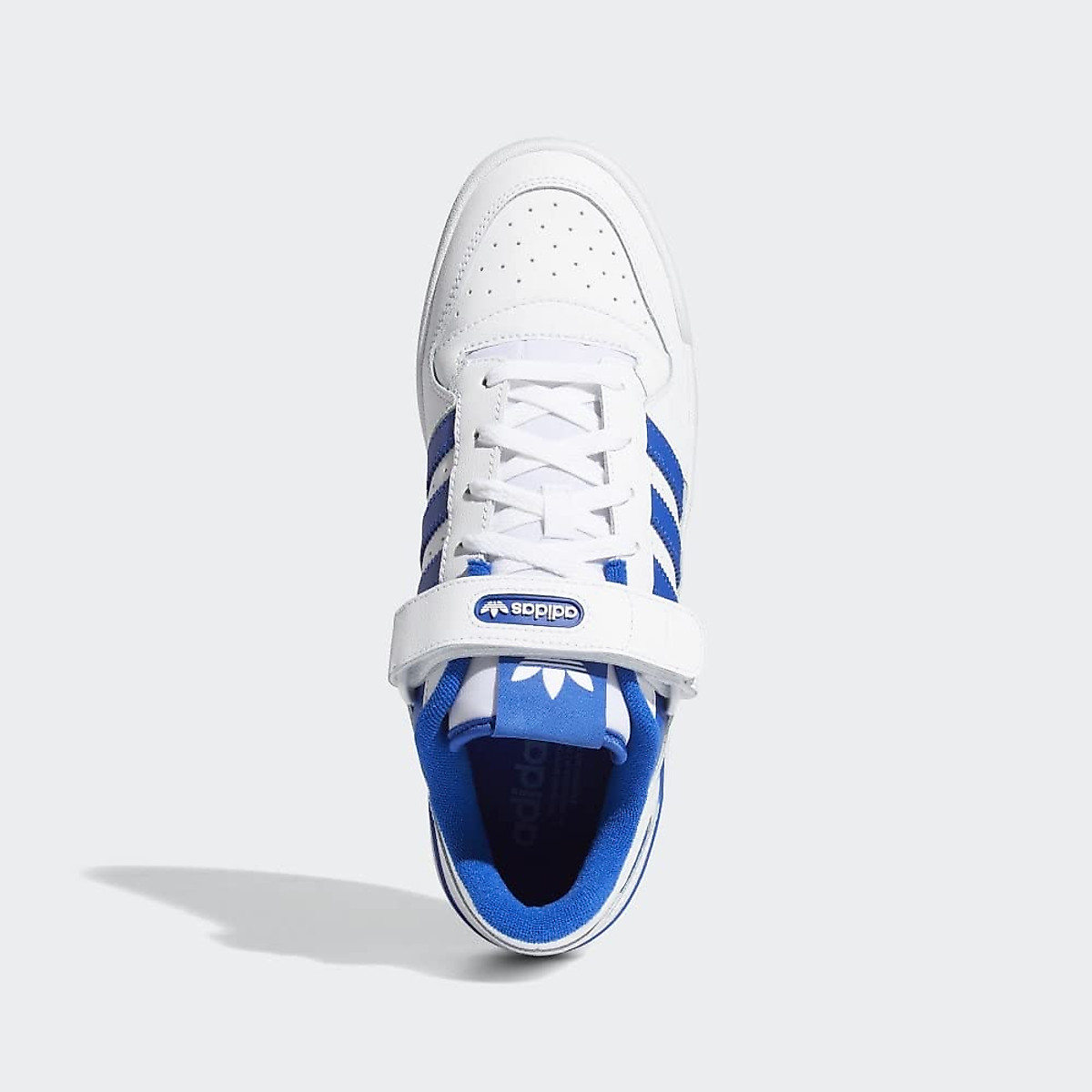 adidas Men's Forum Low Sneaker, White/White/Team Royal Blue, 10.5