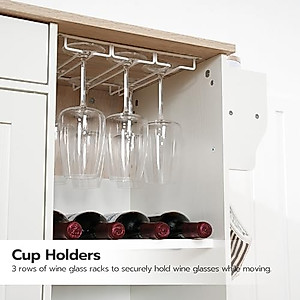 HOOBRO Kitchen Island with Storage, Rolling Kitchen Island with Folding Drop Leaf, Charging Station, Spice Rack, Drawer, Mobile Kitchen Island On Wheels, for Kitchen, White and Natural WN95UZD01