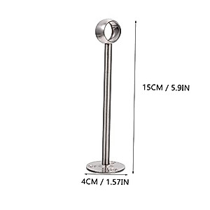 DECHOUS 8pcs Clothes Rail Flange Metal Curtain Rod Curtains Holders Shower Curtain Rod Holder Ceiling Rod Brackets Closet Rod End Curtain Pole Ceiling Brackets Wardrobe Pole Brackets