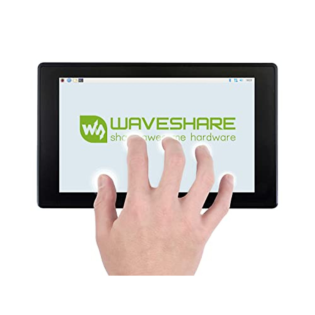Waveshare 7inch Capacitive Touch Screen LCD (H) with Case, Compatible with Raspberry Pi 5/4B/3B/Zero/Zero W/Zero 2W/Pico/Pico W/Pico WH, 1024×600, HDMI, IPS