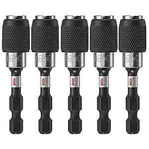 BOSCH ITBHQC201B 5-Pack 2 In. Impact Tough Quick Change Bit Holders