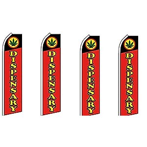 Dispensary Swooper Flag Pack of 4 (Mount and Poles are Not Included)