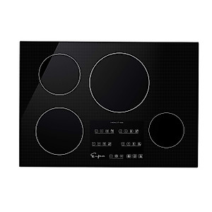 Empava 30” Electric Stove Induction Cooktop with 4 Power Boost Burners Smooth Surface Vitro Ceramic Glass in Black, 30 Inch
