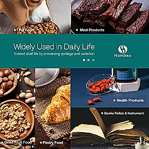 Hombao 700cc Food Grade Oxygen Absorbers -100 Packs (5 Packs x 1 Vacuum Bag) Oxygen Absorbers for Food Storage, Oxygen Packet for Long Term Food Freshness - O2 Absorber for Canning & Preserving Food