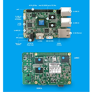 AAEON UP Board 4GB RAM/64GB EMMC - a Win10 Development Board Compatible with Raspberry Pi HAT Support Linux & Android OS