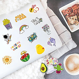 Taeekiy 100 Pcs Cute Aesthetic Stickers, Kawaii Stickers for Kids Teens Girls Mens Adults Waterproof Vsco Vinyl Cute Stickers Aesthetic for Water Bottles,Laptop, Phone Etc (Kawaii Stickers)