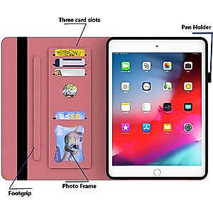 Case for iPad Mini 5 (5th Generation 7.9" 2019), Cover for iPad Mini 4,4th Generation 7.9" 2015, PU Leather Cover with Auto Sleep Wake for iPad Mini 1/Mini 2/Mini 3, Pink