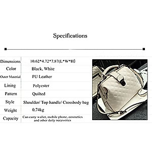 Jopchunm Top Handle Satchel Quilted Crossbody Bags Designer Purses and Handbags for women