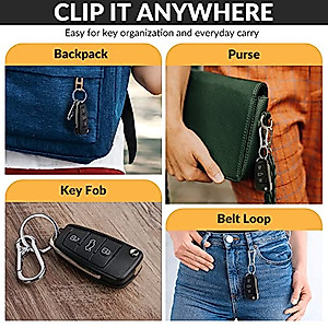 Rainspire Key Ring Keychain Keyrings Key Chain Holder Clip Key Organizer Key Chain Ring for Men and Women, 3 Pack, Silver