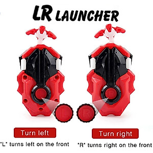 CombatGyro Bay Blades Toy Evolution Super King Booster B-174 Hyperion Burn Starter Set B-184 LR Launcher Grip Metal Fusion God Bey Battling Tops Burst Gaming Toy Gift for Boys Age 4-7 8-12+