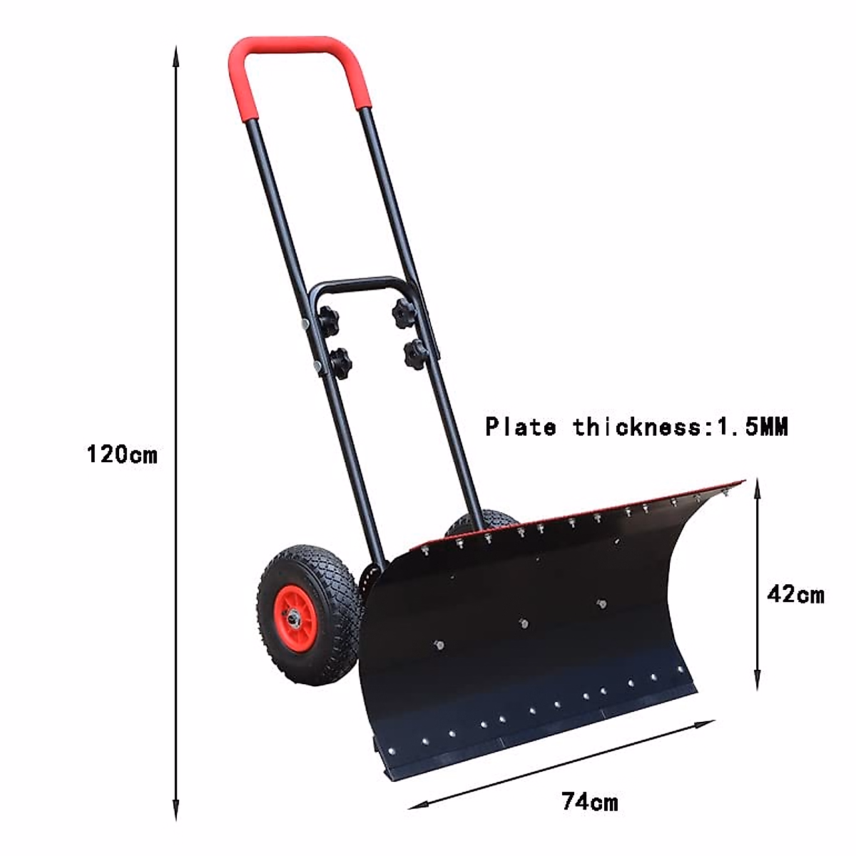 Snow Plow Snow Dump Snow Shovel with Wheels, Shovel Wheeled Snow Pusher ...