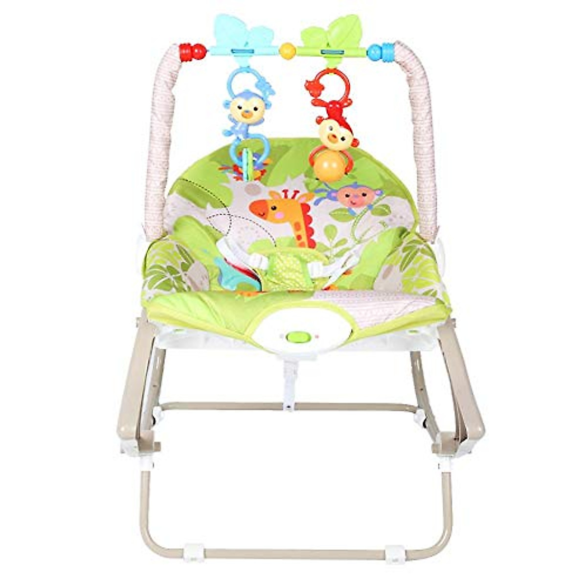 Ichiias Baby Chair Detachable Soft Baby Rocking Chair Cradle with Two Toys