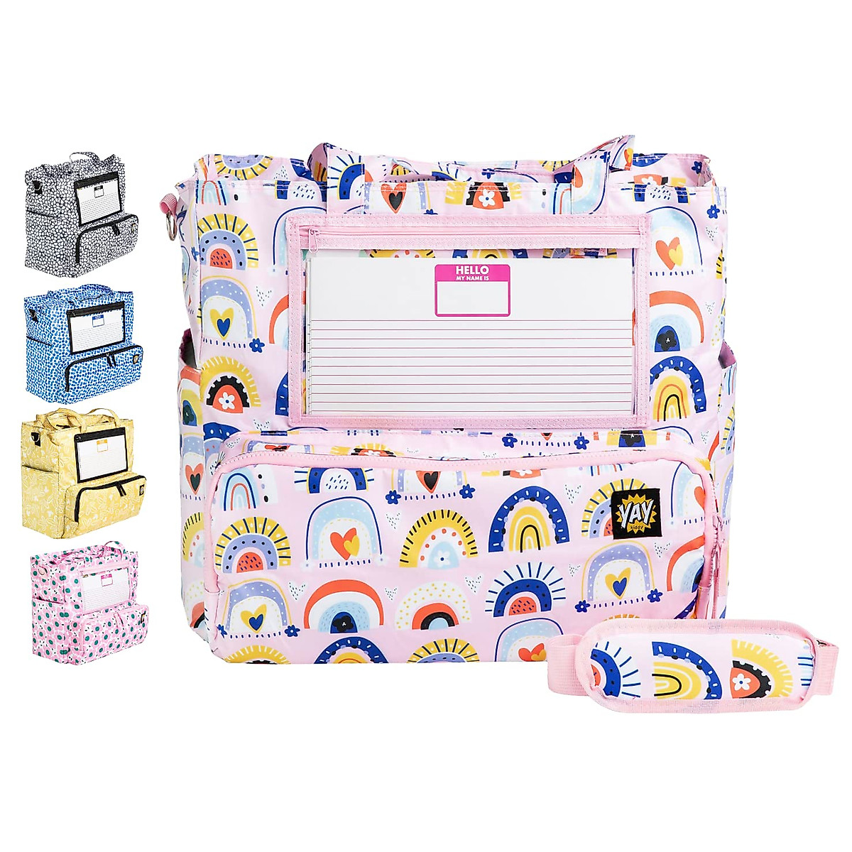 YAY KIDDY Large Totebag for Daycare (Rainbow)