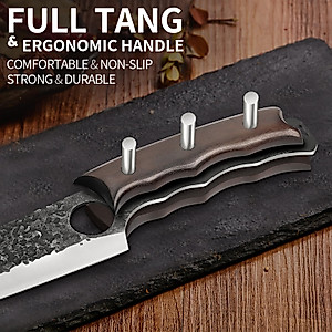 XCHIEF PRO 8.35'' Kiritsuke Chef Knife - Sharp Kitchen Knife for Meat Cutting, Japanese High-Carbon Steel Cooking Knife, Full Tang Design Butcher Knife, Kitchen Gadgets with Premium Gift Box