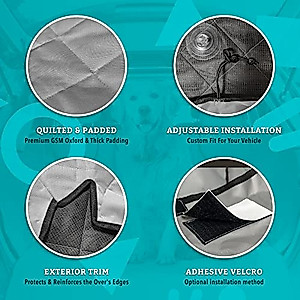 FrontPet Cargo Cover for Dogs, Water Resistant Pet Cargo Liner Dog Seat Cover Mat for SUVs Sedans Vans with Bumper Flap Protector, Non-Slip, Backseat Cover, Trunk Liner Universal Fit (X-Large/Black)