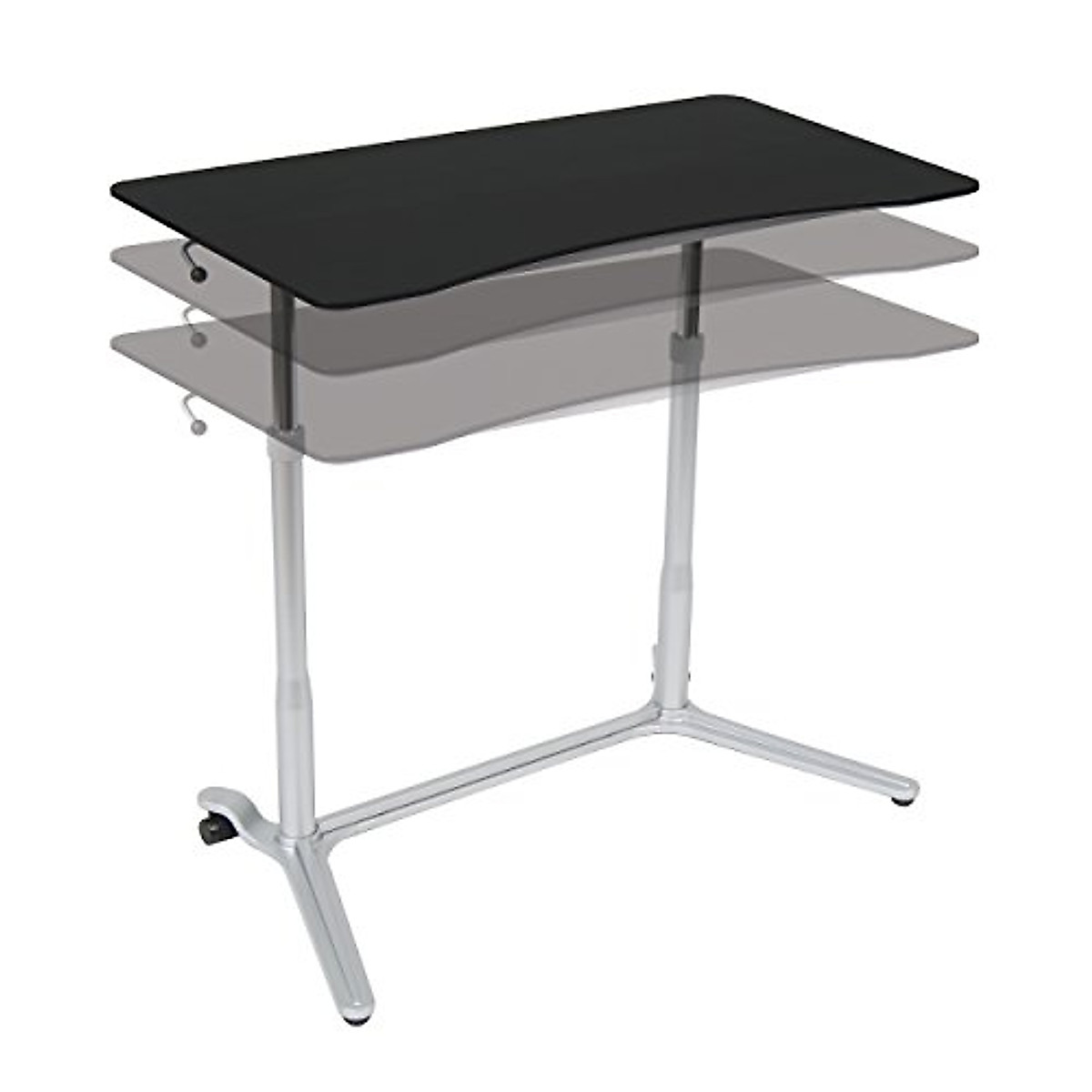 Calico Designs 51230 Sierra Height Adjustable Desk, Silver/Black 37.5 Inch