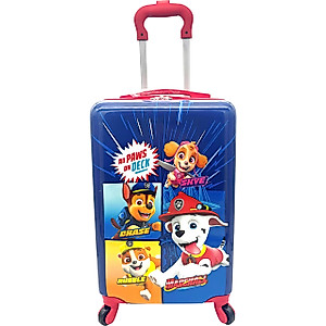 Fast Forward Kids Licensed Hard-Side 20” Spinner Luggage Lightweight Carry-On Suitcase (Paw Patrol) Carry-On 20 Inch